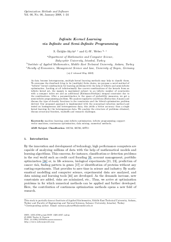 Pdf Infinite Kernel Learning Via Infinite And Semi Infinite Programming 4585