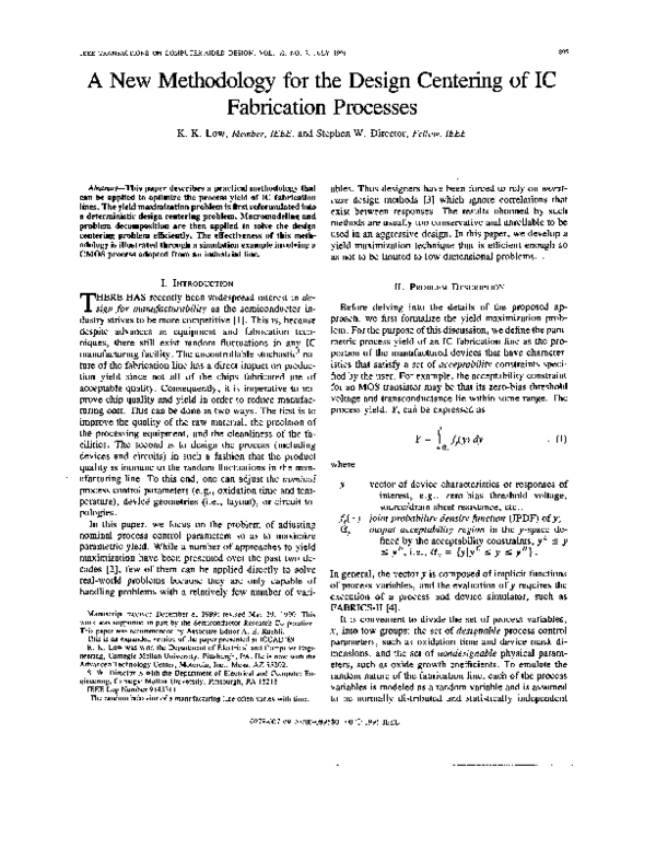 (PDF) A new methodology for the design centering of IC fabrication ...