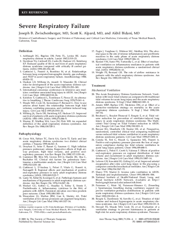 (PDF) Severe respiratory failure