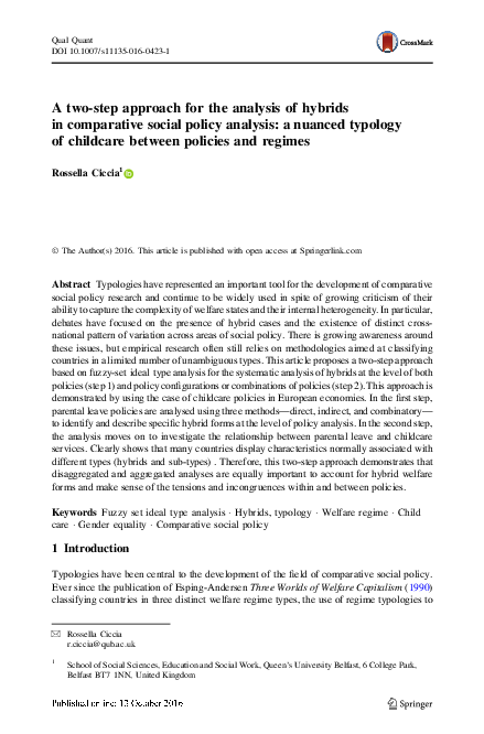 (PDF) A two-step approach for the analysis of hybrids in comparative ...