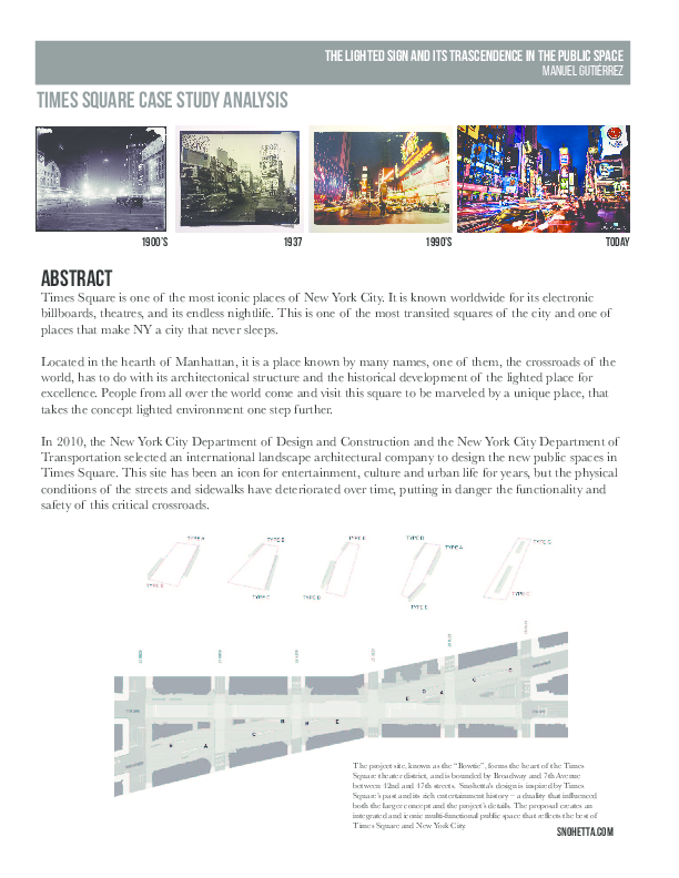 (PDF) Times Square -approach to a case study-