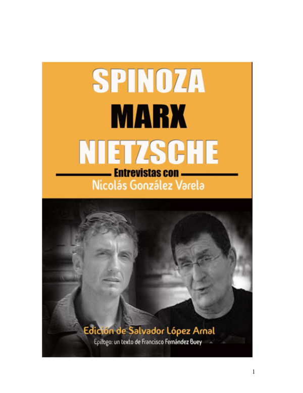 (PDF) Spinoza marx nietzsche entrevistas con nicolas gonzalez varela ...