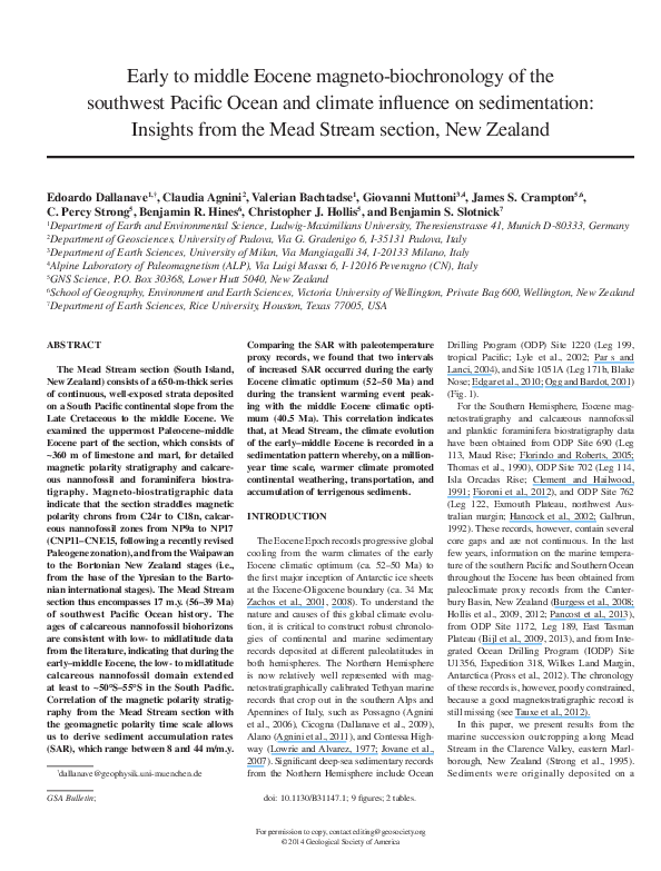 (PDF) Early to middle Eocene magneto-biochronology of the southwest ...