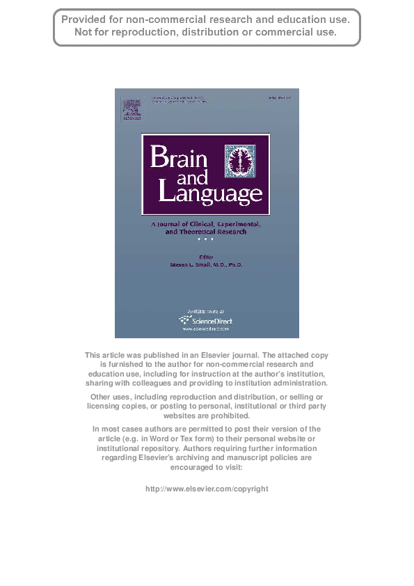 (PDF) Stress assignment in aphasia: Word and non-word reading and non ...
