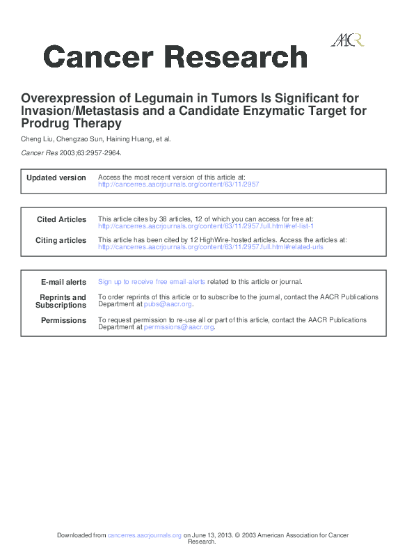 (PDF) Liu C, Sun C, Huang H, Janda K, Edgington TOverexpression of ...