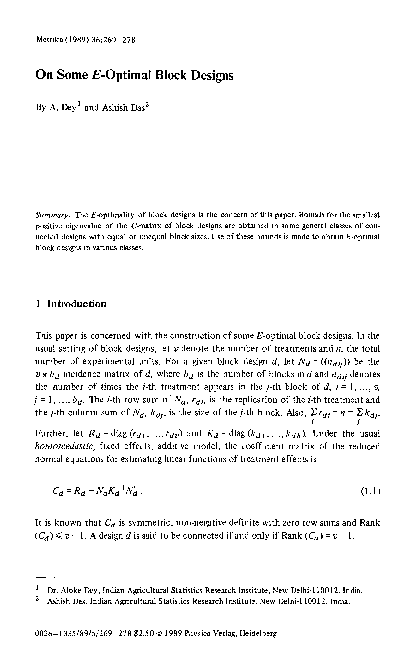 (PDF) On some E -optimal block designs