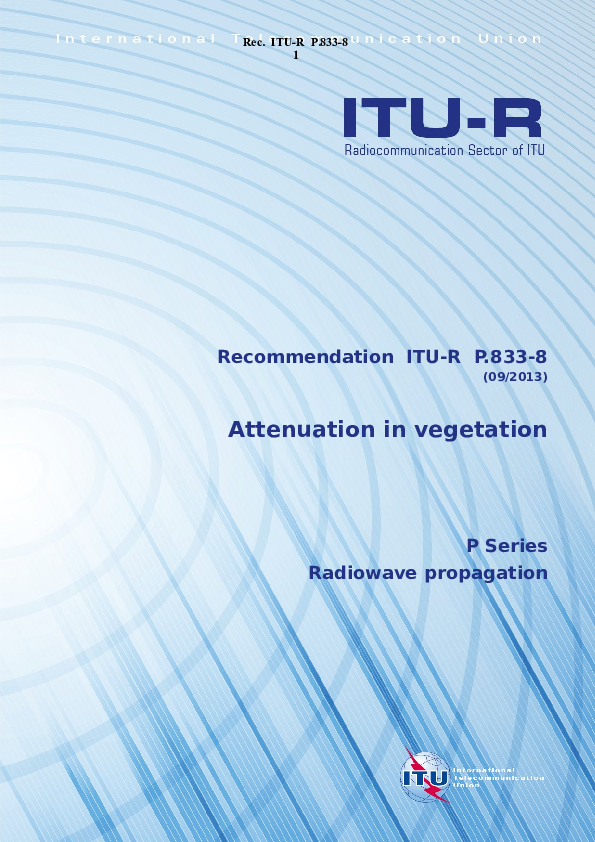 Doc Attenuation In Vegetation P Series Radiowave Propagation