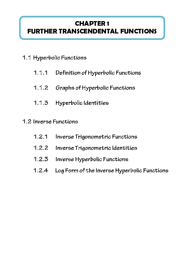 (PDF) CHAPTER 1 FURTHER TRANSCENDENTAL FUNCTIONS