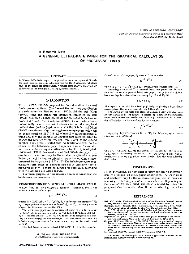 (PDF) A GENERAL LETHAL-RATE PAPER FOR THE GRAPHICAL CALCULATION OF ...