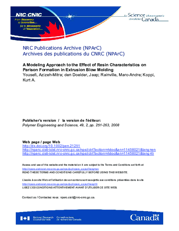 (PDF) A modeling approach to the effect of resin characteristics on ...
