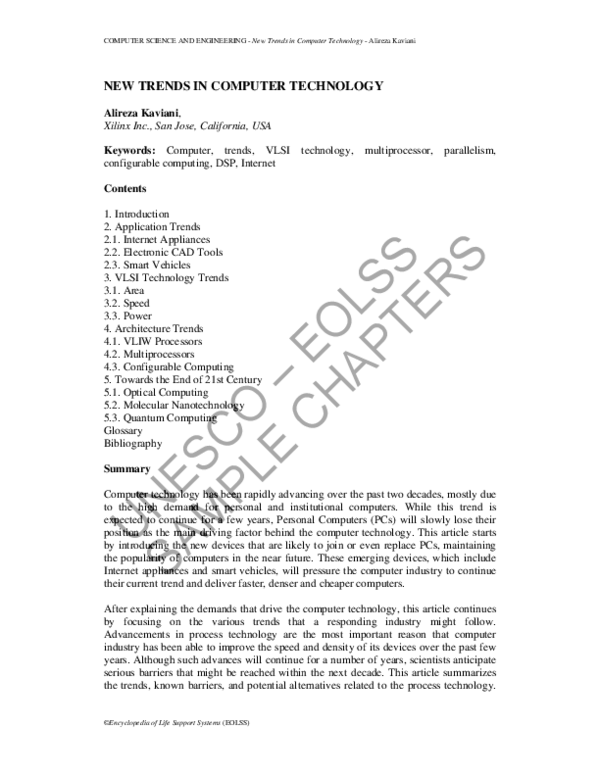 (PDF) NEW TRENDS IN COMPUTER TECHNOLOGY