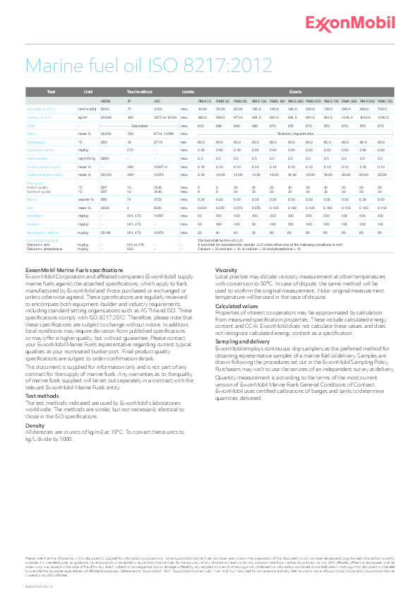 (PDF) Marine Fuel Oil Test Unit Test method Limits Grade