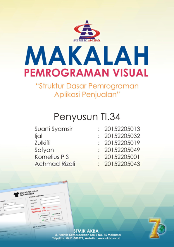 (PDF) Pemrograman Visual, Struktur Dasar Pemrograman Aplikasi Penjualan Dengan Delphi 7