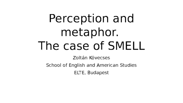 (PPT) Perception and metaphor ppt.pptx