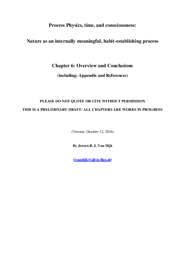 (PDF) Process Physics, Time and Consciousness [2016/2017] (Chapter 6 ...