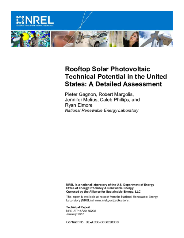 (PDF) Rooftop Solar Photovoltaic Technical Potential in the United ...