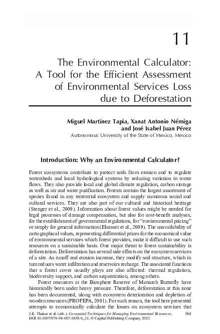 (PDF) The Environmental Calculator: A Tool for the Efficient Assessment ...