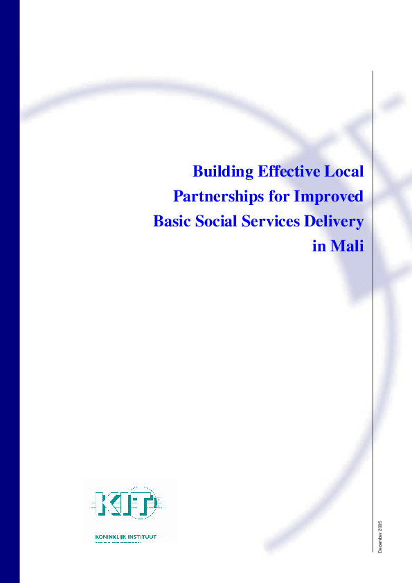 (PDF) Building Effective Local Partnerships for Improved Basic Social ...