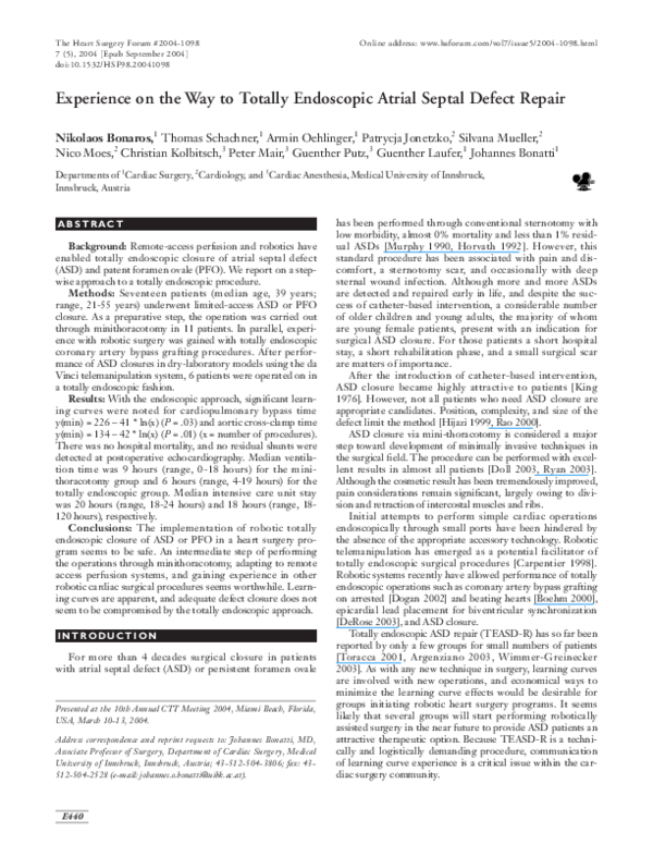(PDF) Minimally Invasive Periareolar Approach to Unroofed Coronary ...