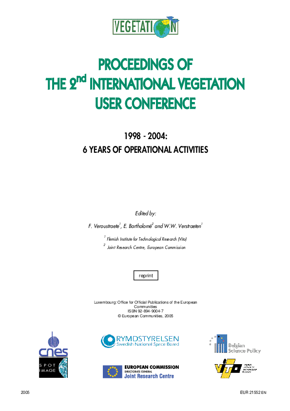 Pdf Extraction Of Biophysical Variables Using Vgt P Multi Angular