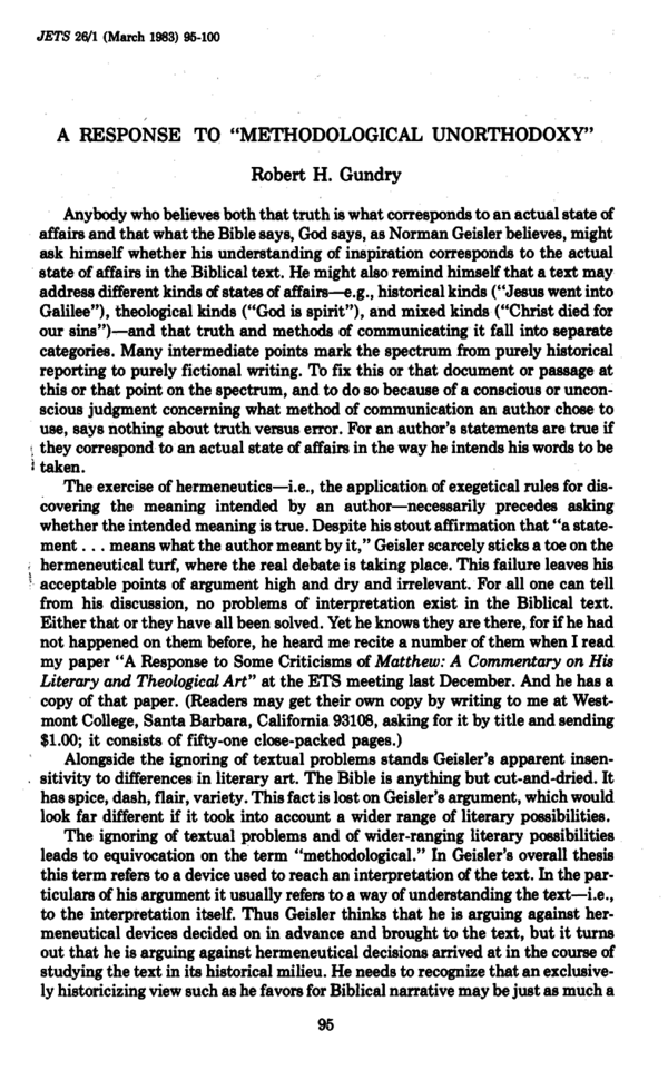 (PDF) A Response to "Methodological Unorthodoxy" [Matthew and Norman ...