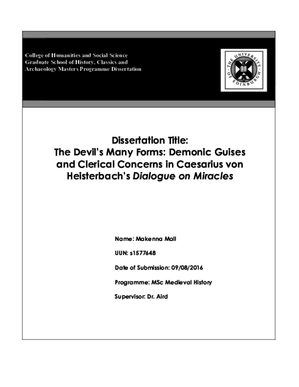 (PDF) The Devil’s Many Forms: Demonic Guises and Clerical Concerns in ...