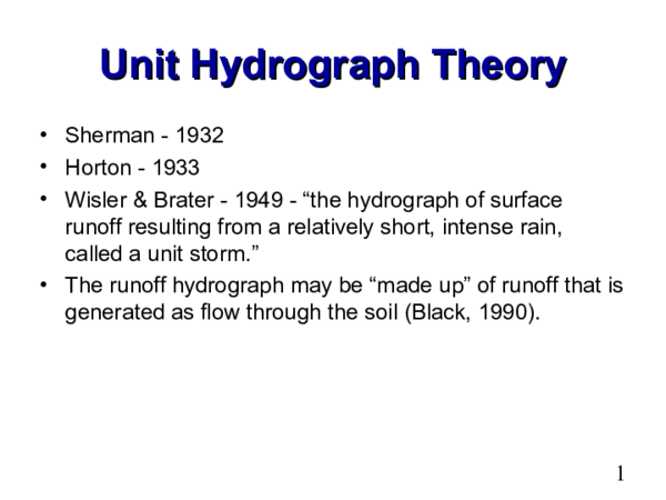 (PPT) unit_hydrograph.ppt