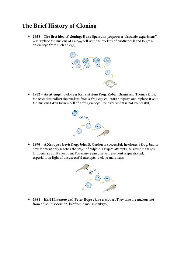 (DOC) The Brief History of Cloning