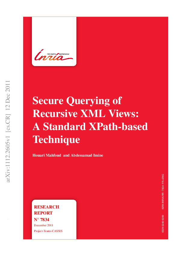 Pdf Secure Querying Of Recursive Xml Views A Standard Xpath Based
