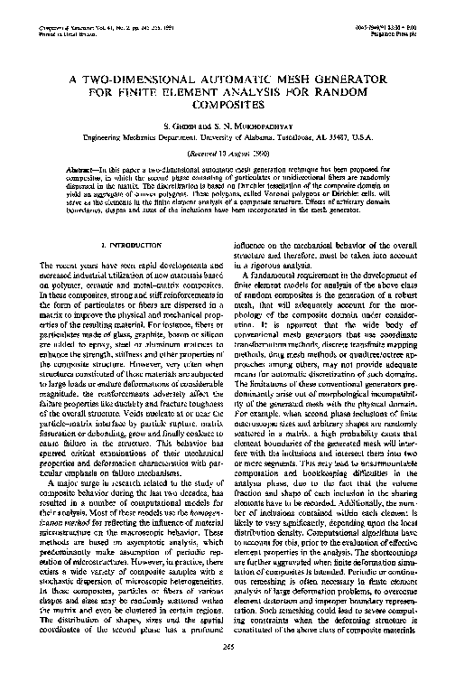 Pdf A Two Dimensional Automatic Mesh Generator For Finite Element