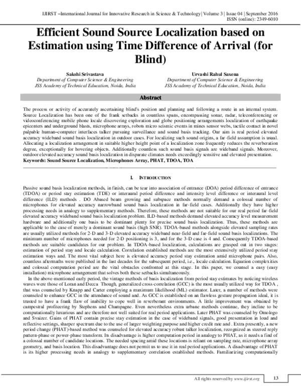 Pdf Efficient Sound Source Localization Based On Estimation Using