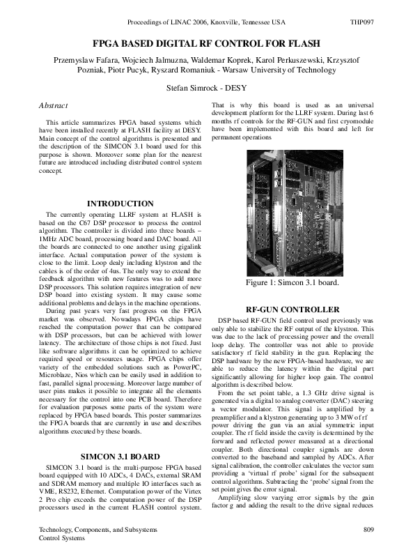 (PDF) Fpga Based Digital RF Control for Flash