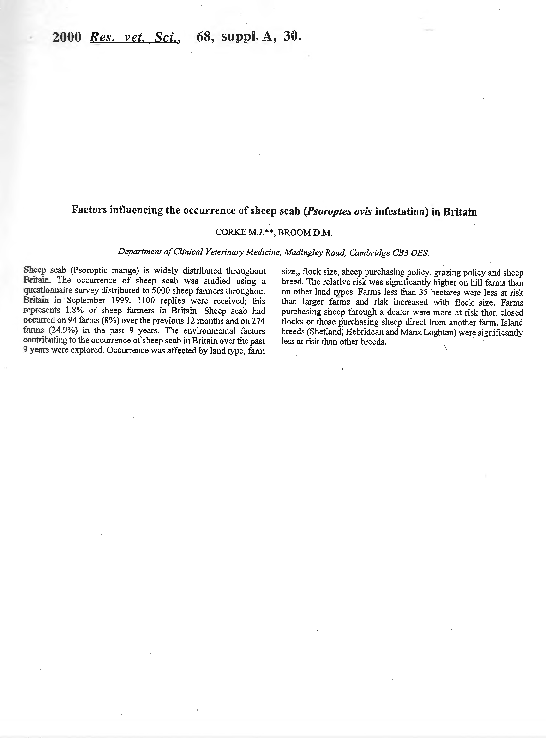 (PDF) The effect of Psoroptes ovis infestation on the behaviour and ...