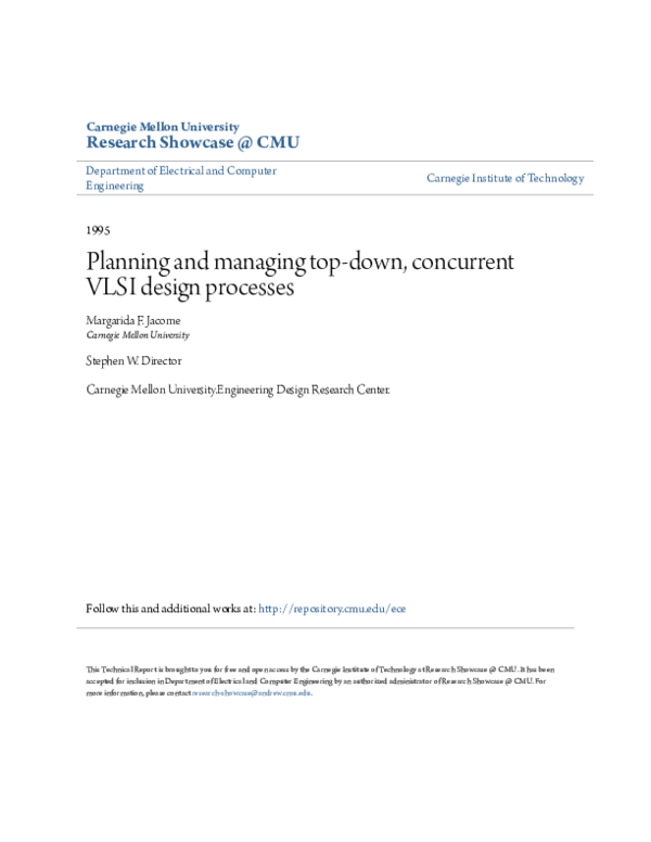 (PDF) Planning and managing top-down, concurrent VLSI design processes