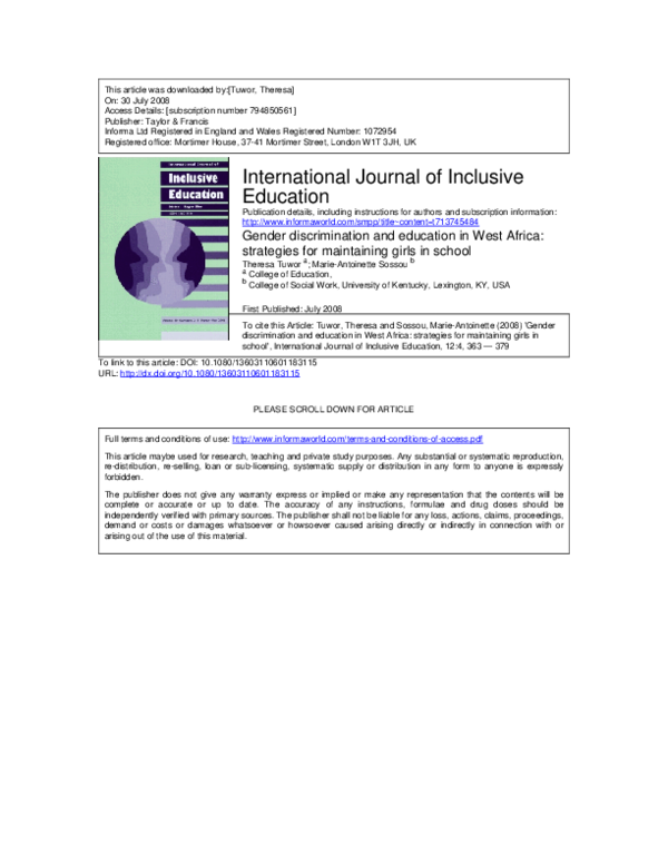 (PDF) Gender Discrimination Article