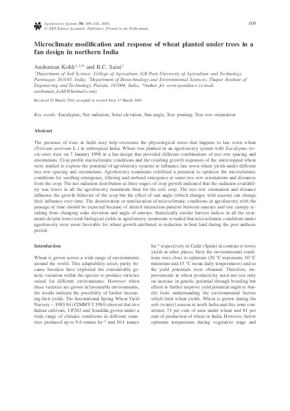 (PDF) Microclimate modification and response of wheat planted under ...