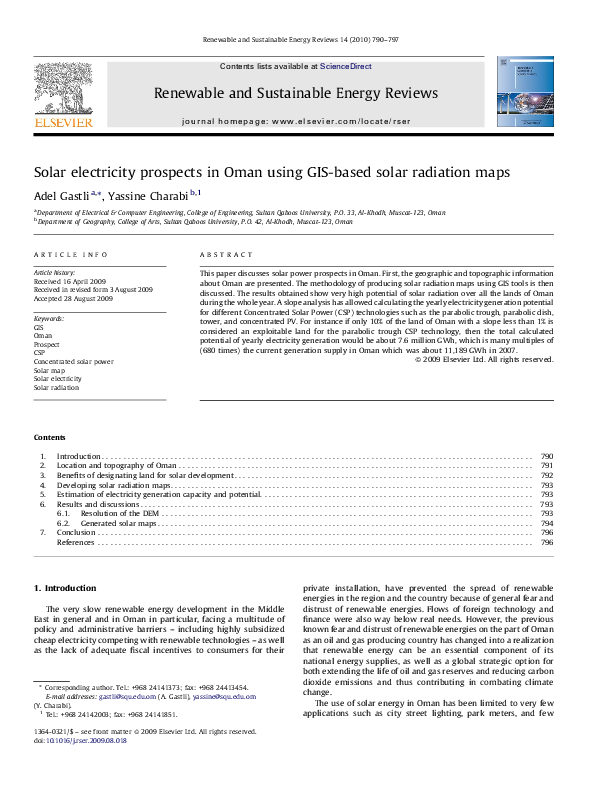 (PDF) Solar electricity prospects in Oman using GIS-based solar ...