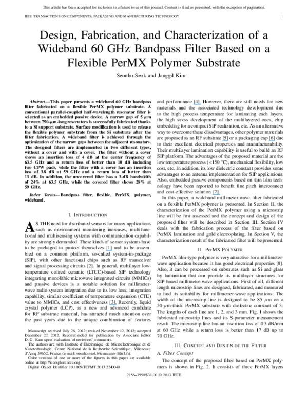 (PDF) Design, fabrication and characterization of wideband ultra ...