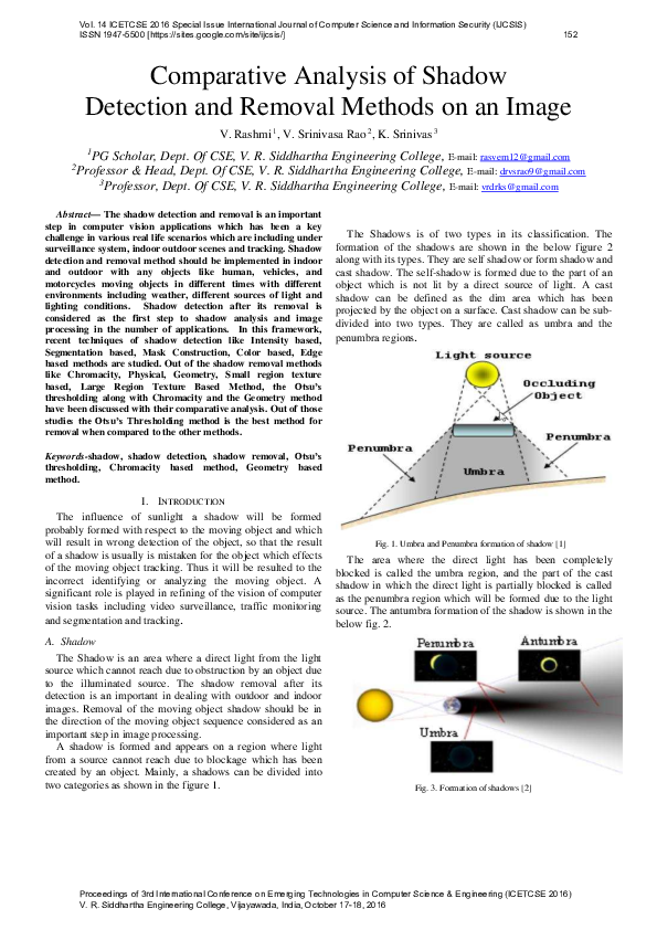 (PDF) Comparative Analysis of Shadow Detection and Removal Methods on ...