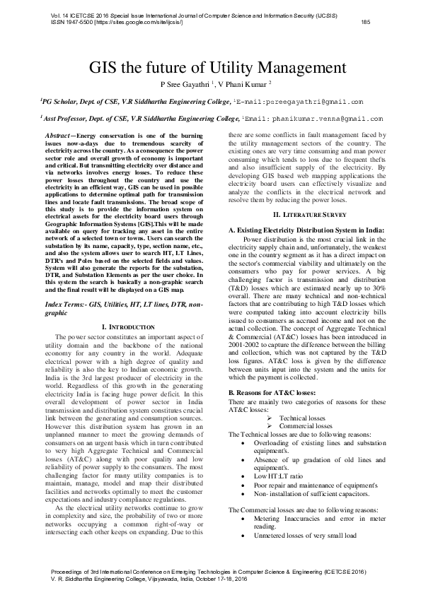 (PDF) GIS the future of Utility Management