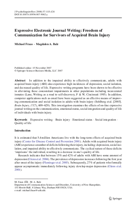 (PDF) Expressive Electronic Journal Writing: Freedom of Communication ...