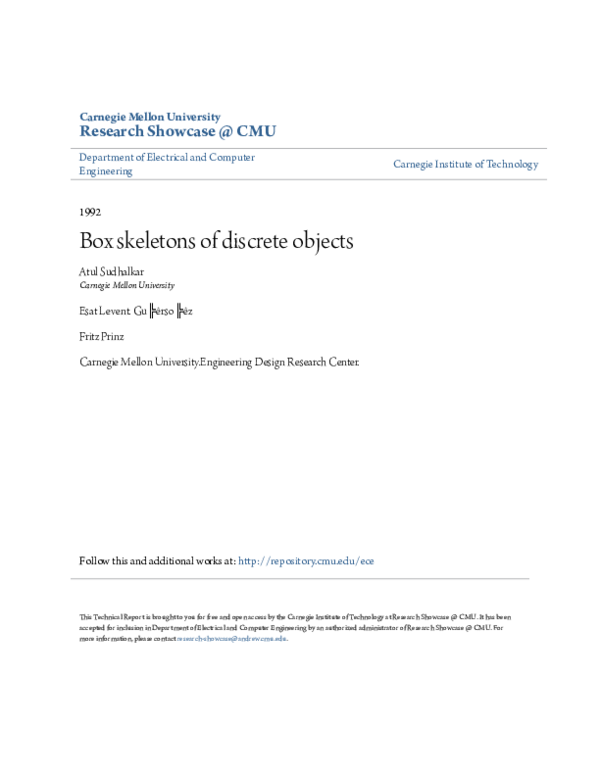 (PDF) Box skeletons of discrete objects