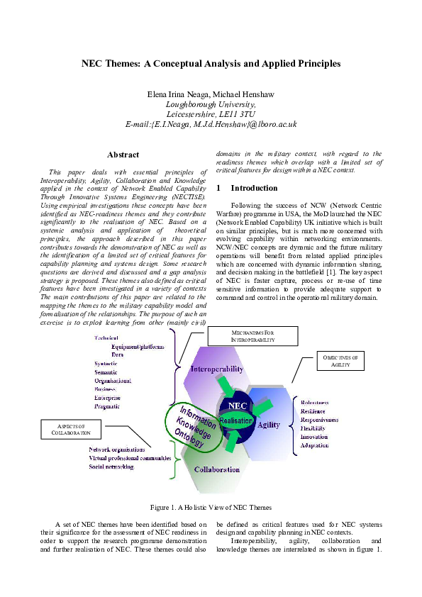 (PDF) NEC Themes: A Conceptual Analysis and Applied Principles