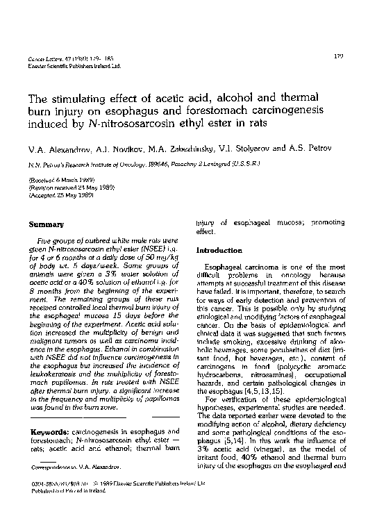 (PDF) The stimulating effect of acetic acid, alcohol and thermal burn ...