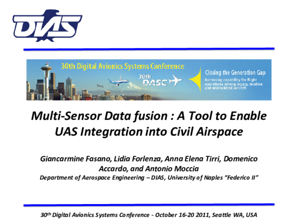 (PDF) Multisensor data fusion: A tool to enable UAS integration into civil airspace