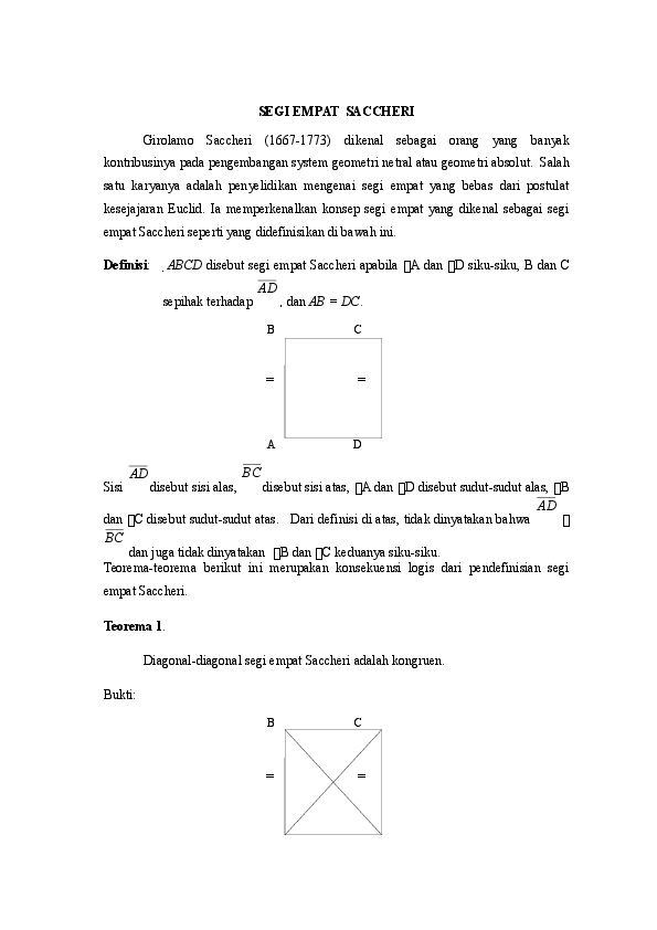 (DOC) SEGI EMPAT SACCHERI