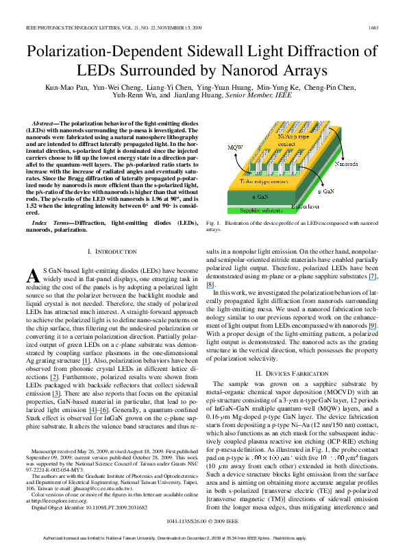 (PDF) Polarization-Dependent Sidewall Light Diffraction of LEDs ...