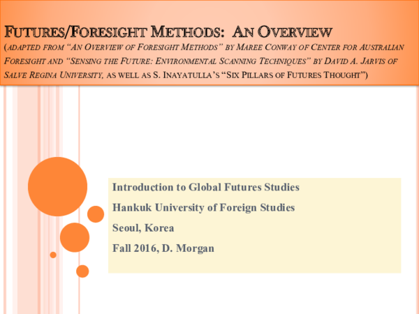 (PDF) FORESIGHT METHODS