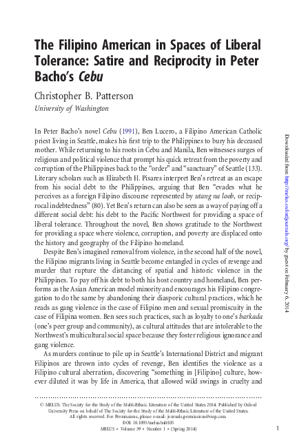(PDF) The Filipino American in Spaces of Liberal Tolerance: Satire and ...