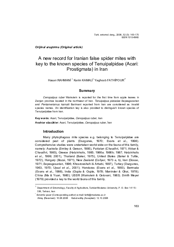 (PDF) A new record for Iranian false spider mites with key to the known ...